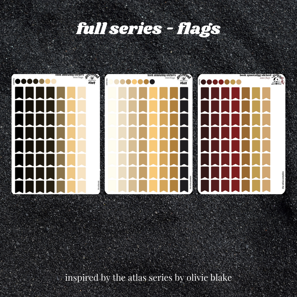 the atlas six series book tabs – girlinread annotating stickers
