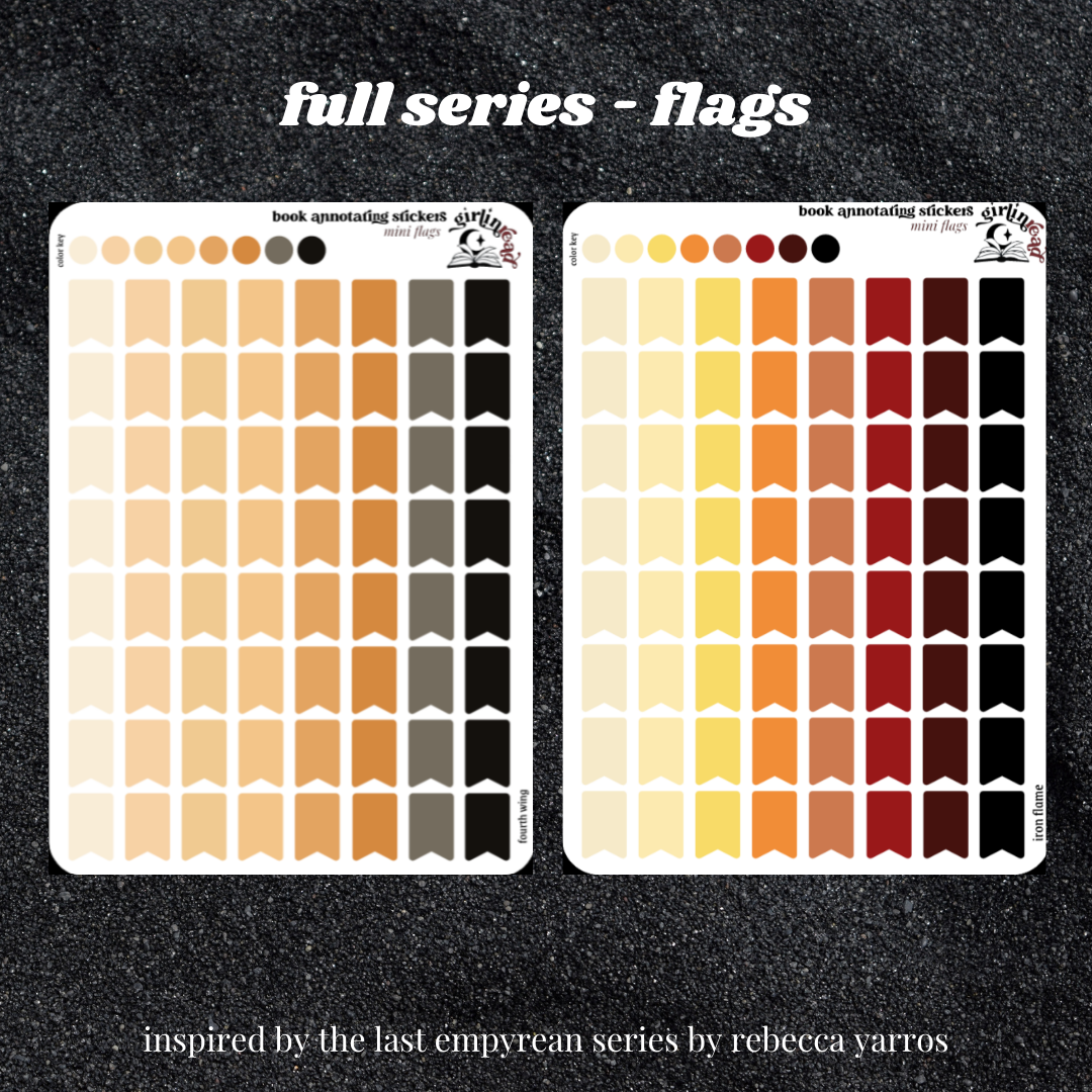 fourth wing book tabs – girlinread annotating stickers