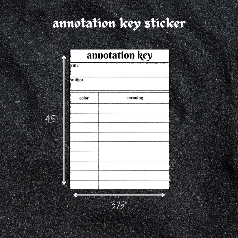 book annotating color key bookplate – girlinread annotating stickers