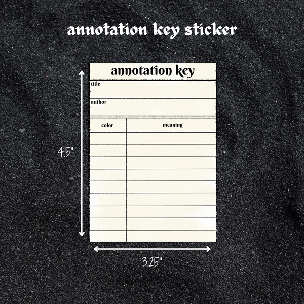 book annotating color key bookplate – girlinread annotating stickers
