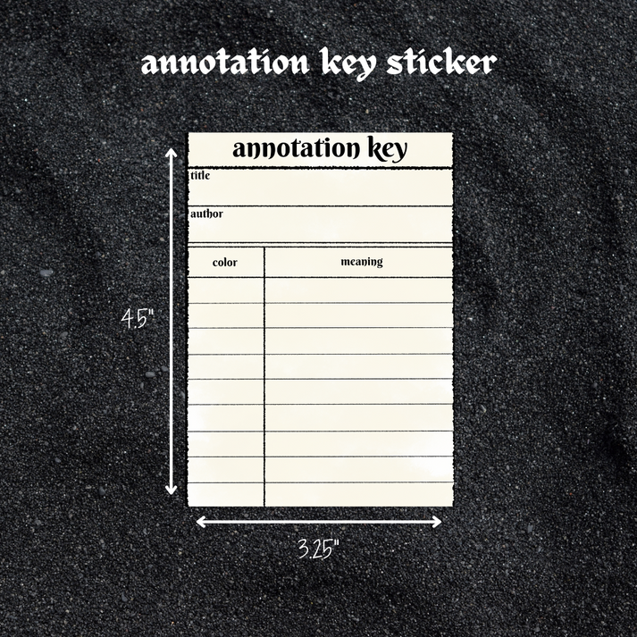 book annotating color key bookplate – girlinread annotating stickers